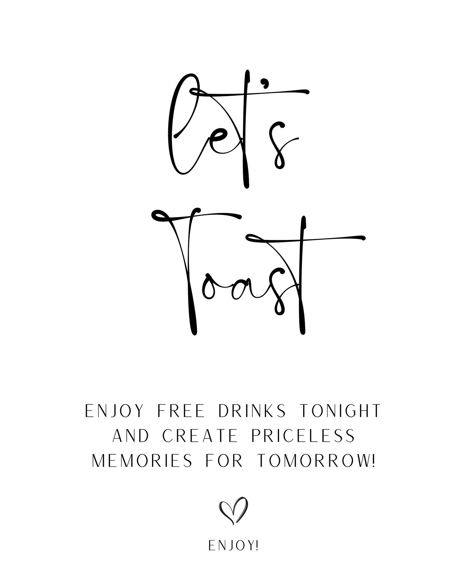 Open Bar Sign | Minimalist Open Bar Sign | Open Bar Sign Printable ...