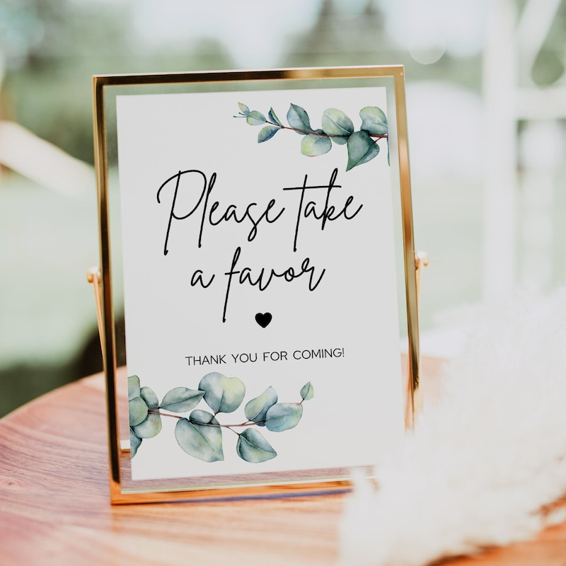 Favor Table Sign - Etsy