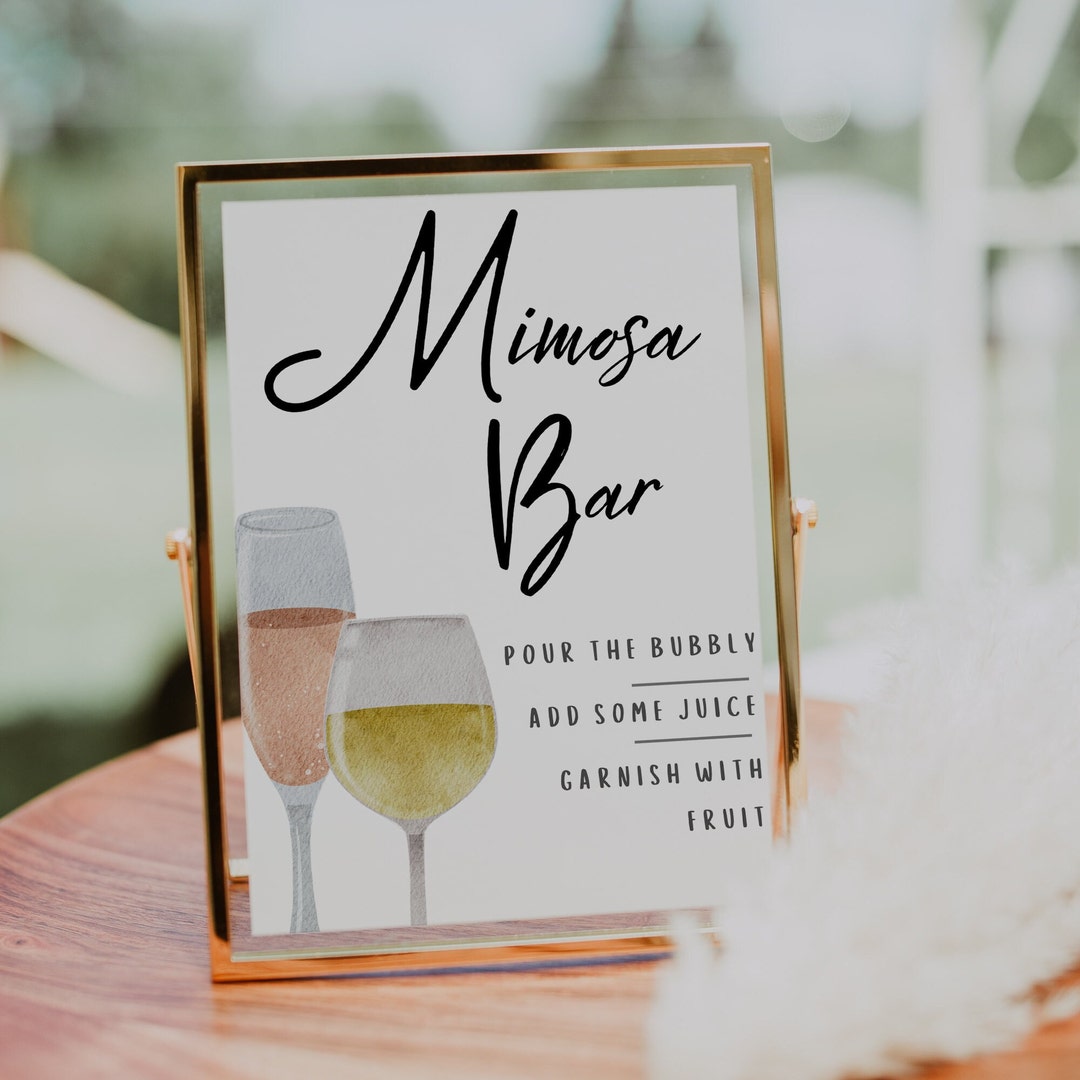 Mimosa Bar Sign Download Printable Mimosa Bar Sign Mimosa - Etsy