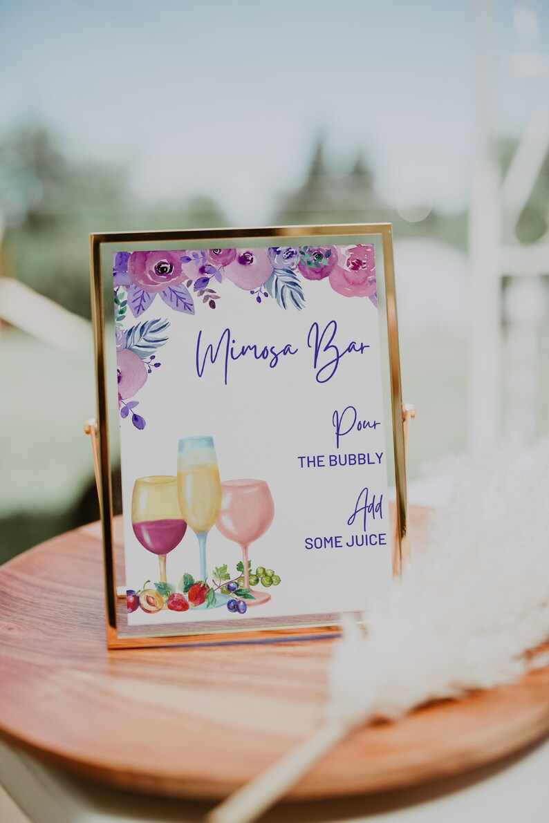 Mimosa Bar Sign Download Printable Mimosa Sign Mimosa - Etsy