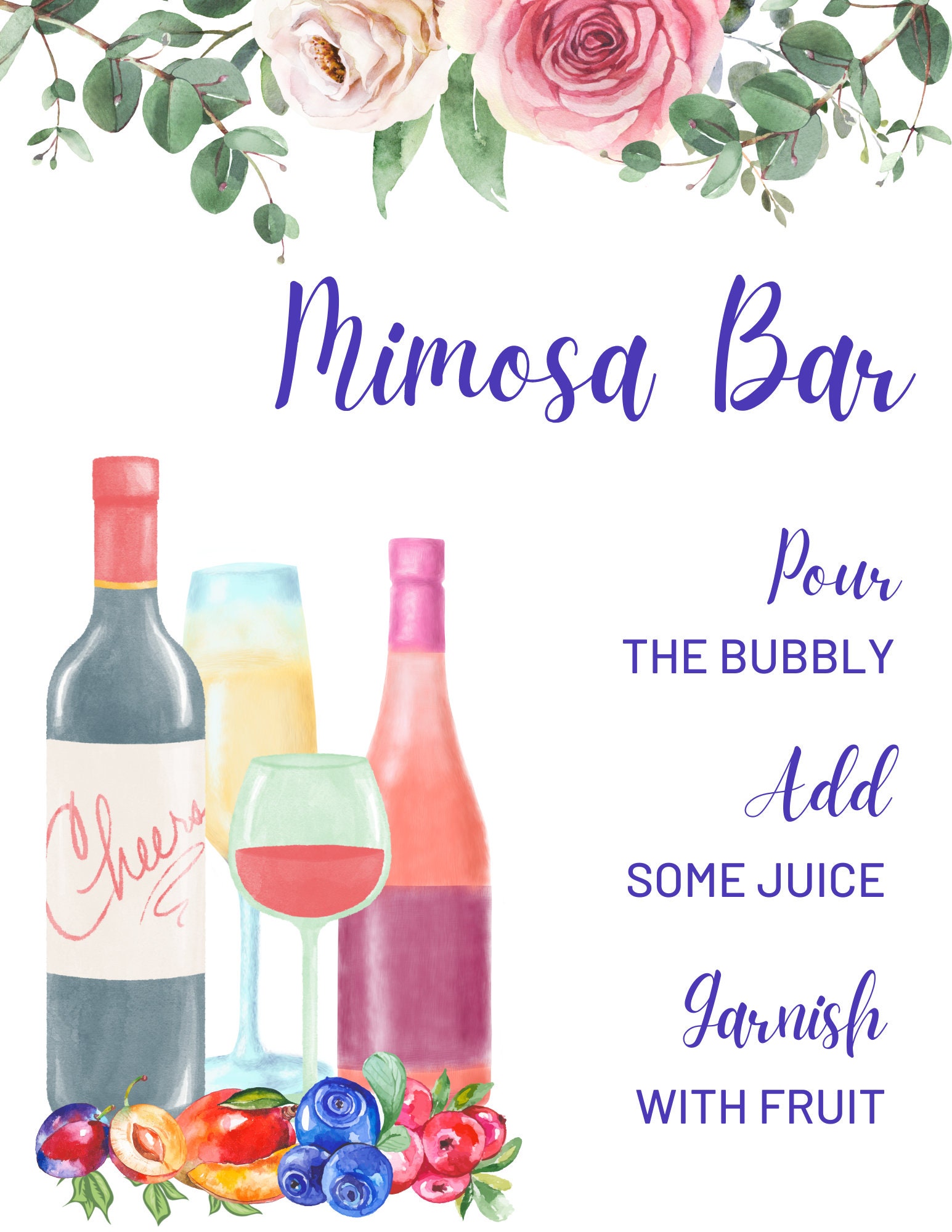Mimosa Bar Sign Download Printable Mimosa Bar Sign Mimosa - Etsy
