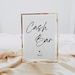 Cash Bar Sign | Minimalist Cash Bar Sign | Cash Bar Sign Printable ...