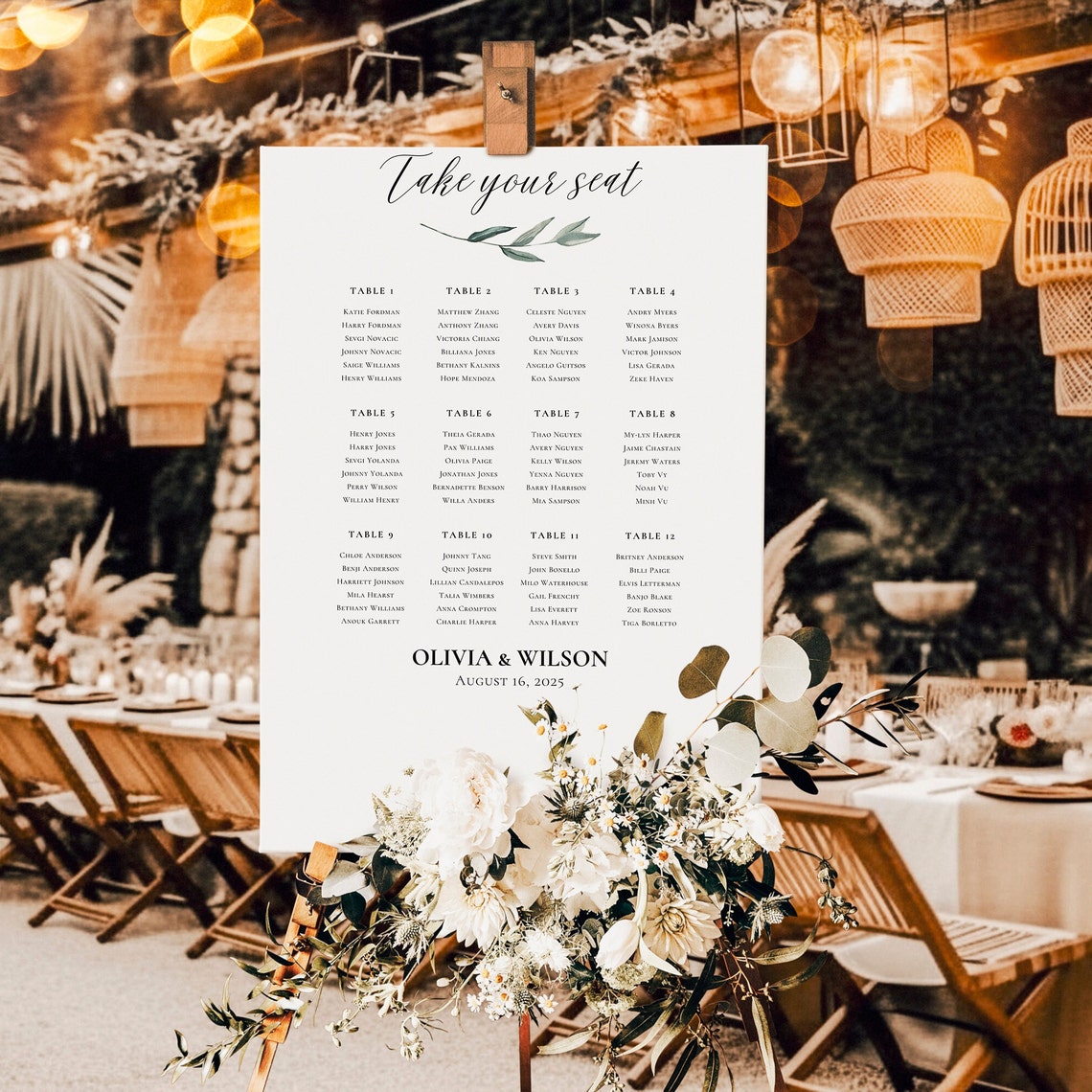 Wedding Seating Chart Template Wedding Seating Chart Board - Etsy