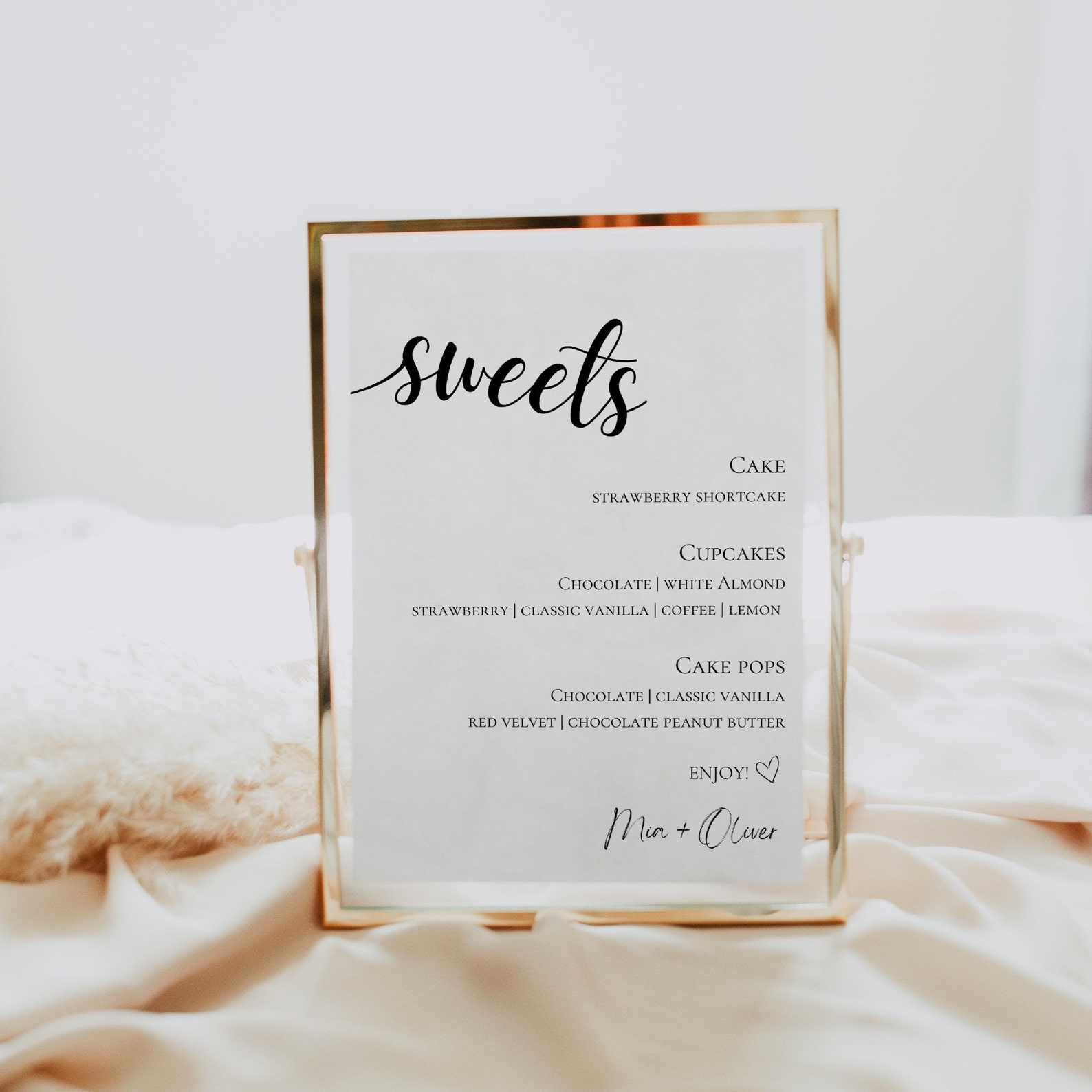 Dessert Menu Sign Sweets Menu Dessert Bar Sign Printable Wedding ...