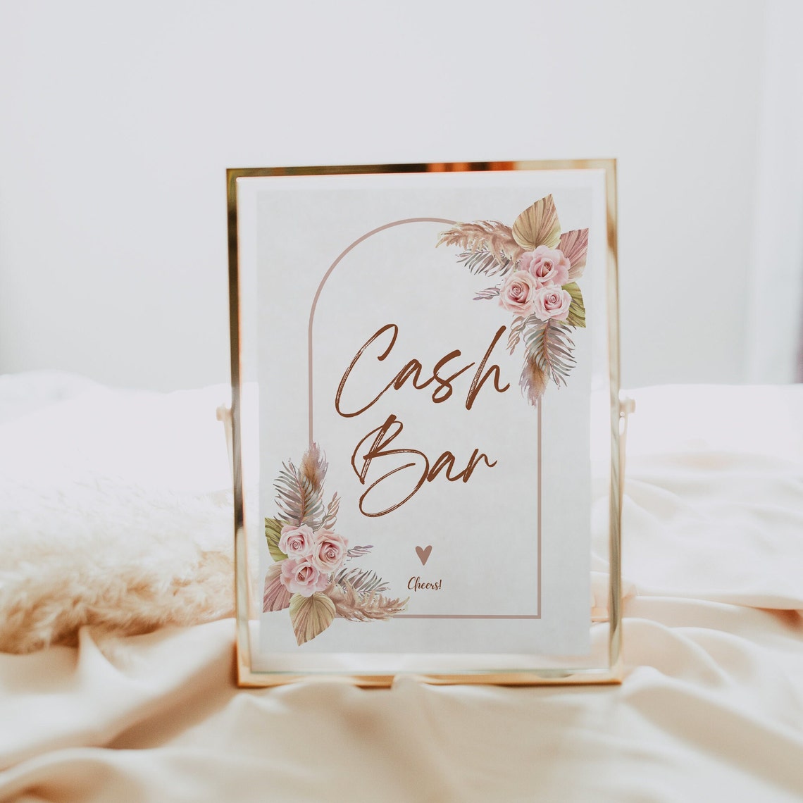 Cash Bar Sign | Minimalist Cash Bar Sign | Cash Bar Sign Printable ...