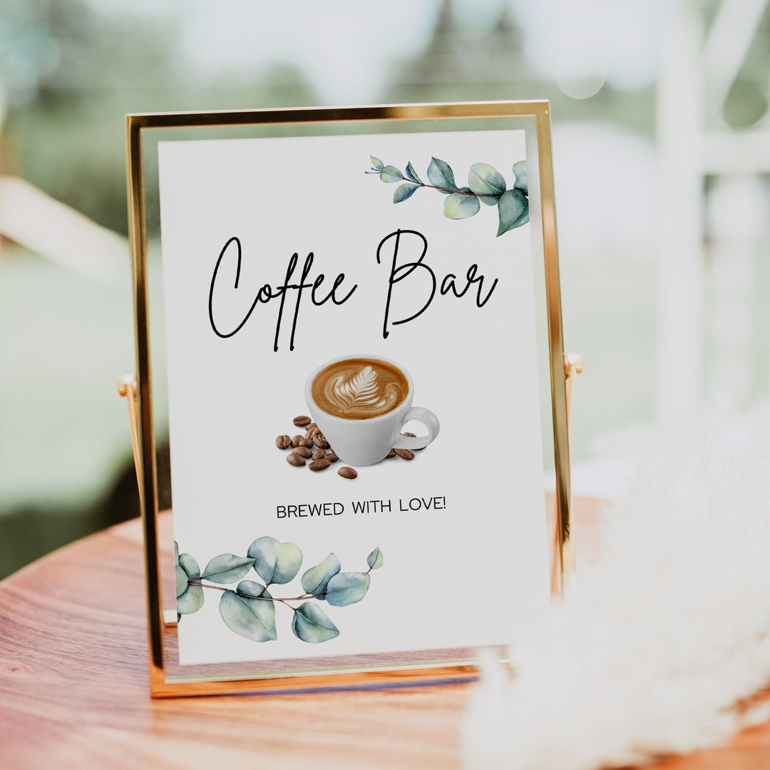 Coffee Bar Menu | Coffee Menu | Coffee Bar Menu Sign | Coffee Bar Menu ...