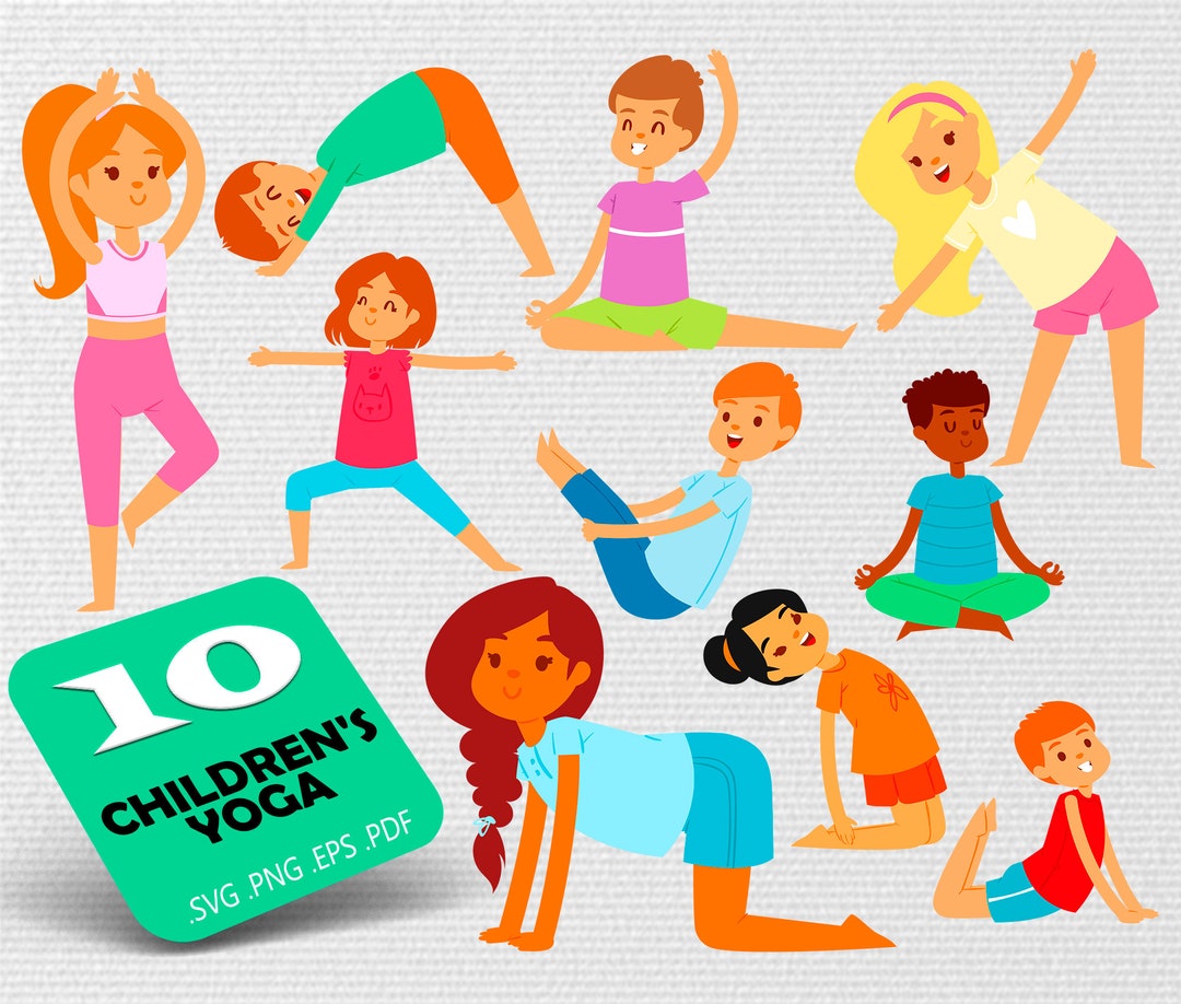 Childrens Yoga Svg,yoga Poses Svg,yoga Positions,yoga Asana Clipart ...