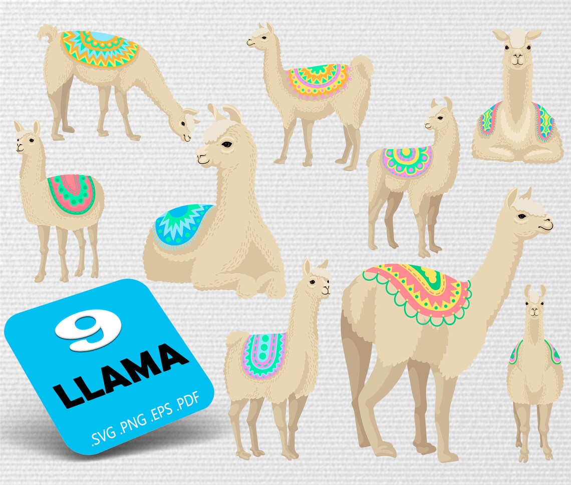 Llama Svg,llama SVG Bundle, Llama Dxf, Llama Png, Llama Eps, Llama ...