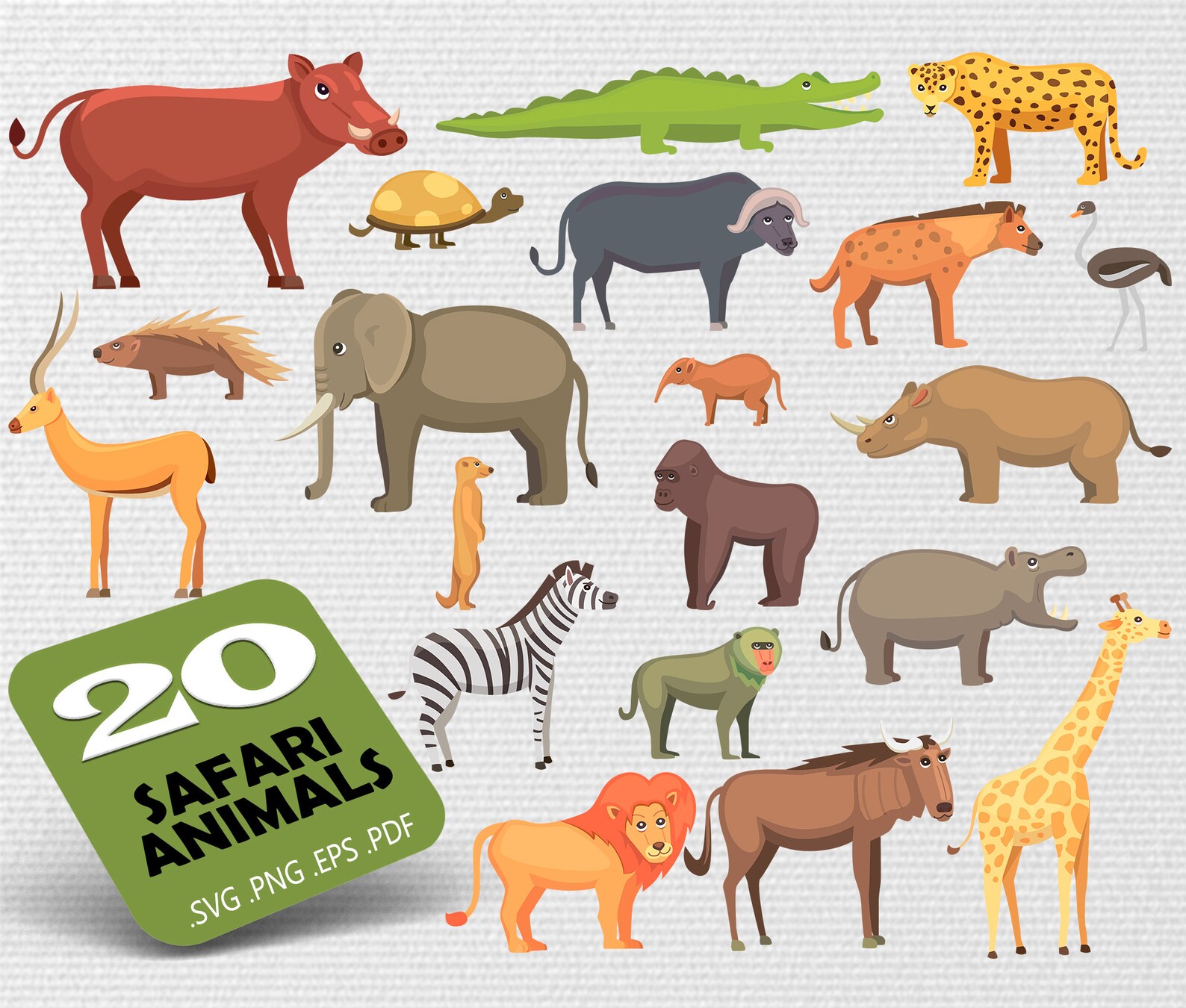 Safari Tiere Svg, Elefant Svg, Affe Svg, Zebra Svg, Zoo Svg, Löwe Svg ...