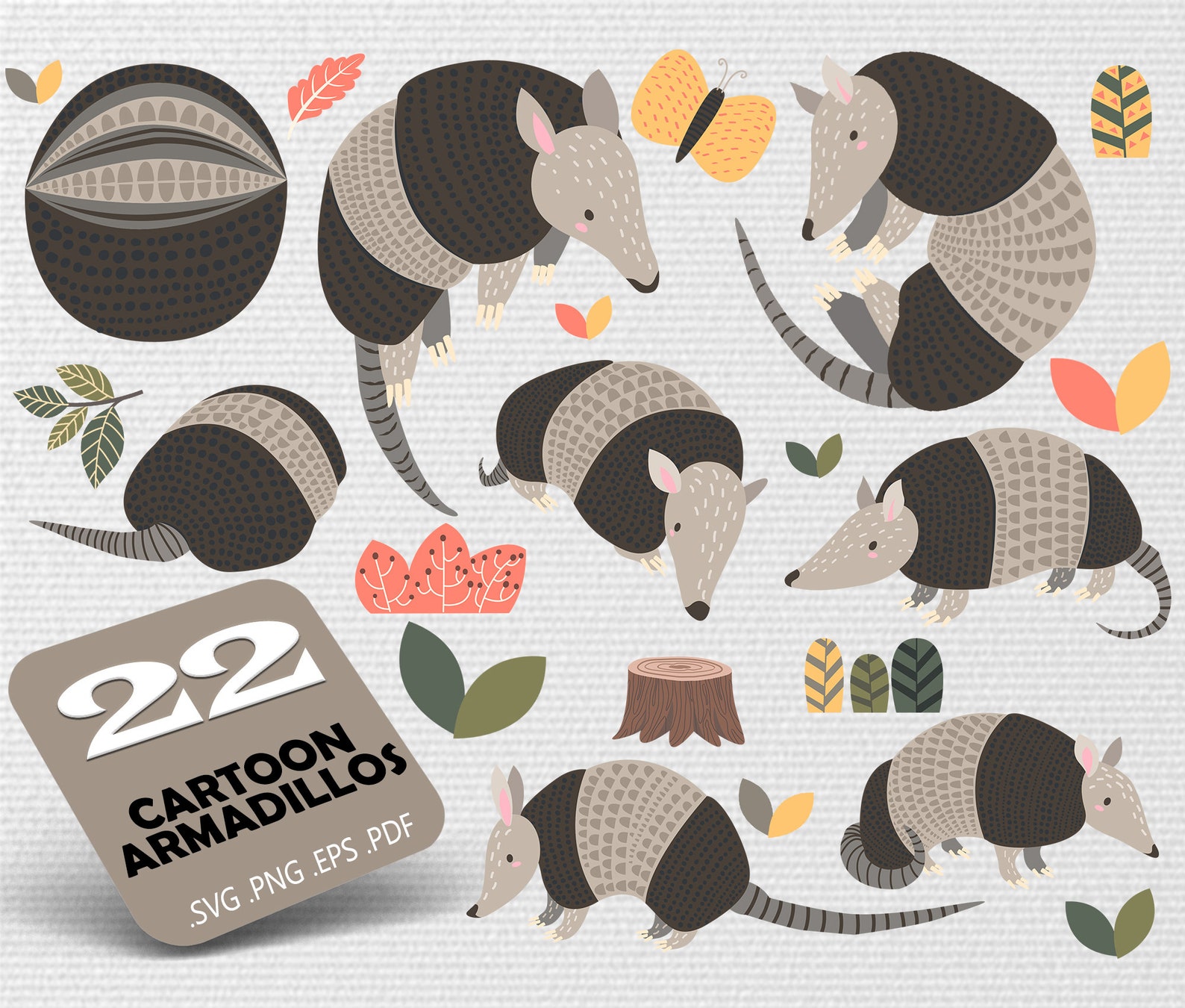 Armadillos Svg,armadillo SVG, Armadillo Clipart, Armadillo Print File ...