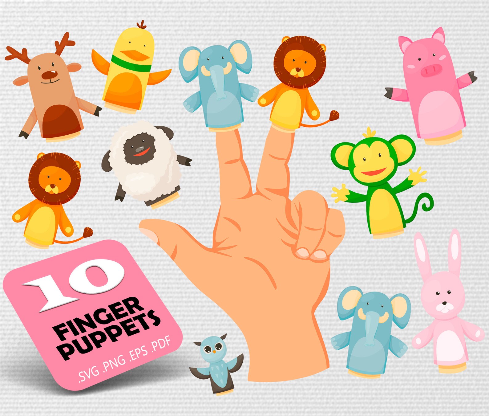 Finger Puppet Svg, Finger Pupppet Svg, Puppet Svg,lion Svg,monkey Svg ...