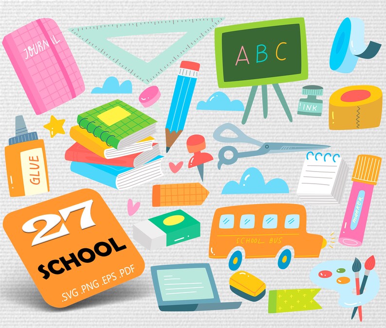 School Svg,school Svg, School Supplies Svg, Back to School Svg, Teacher ...