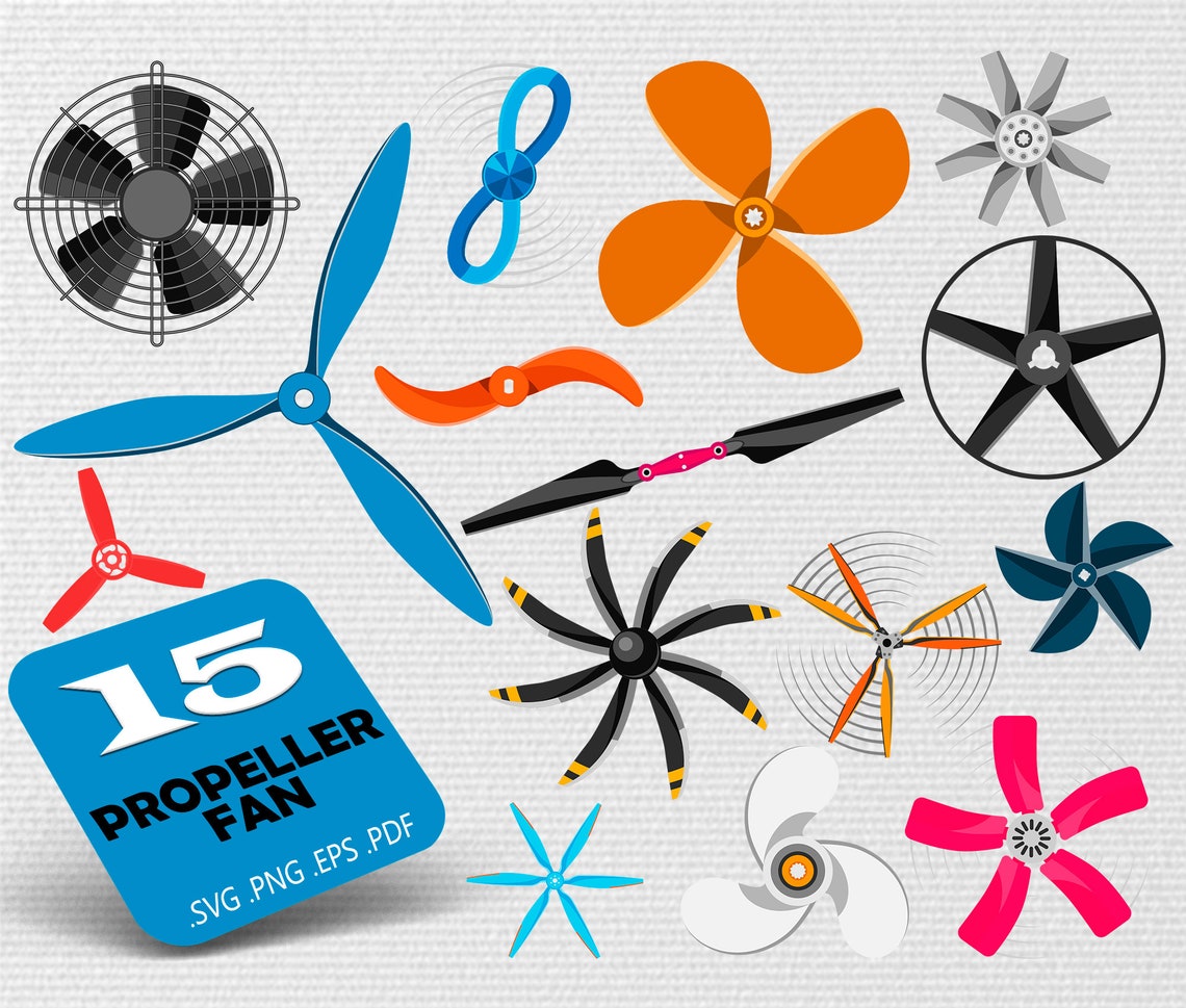 Propeller Fan SVG, Propeller PNG, Propeller Vector Clipart, Propeller ...