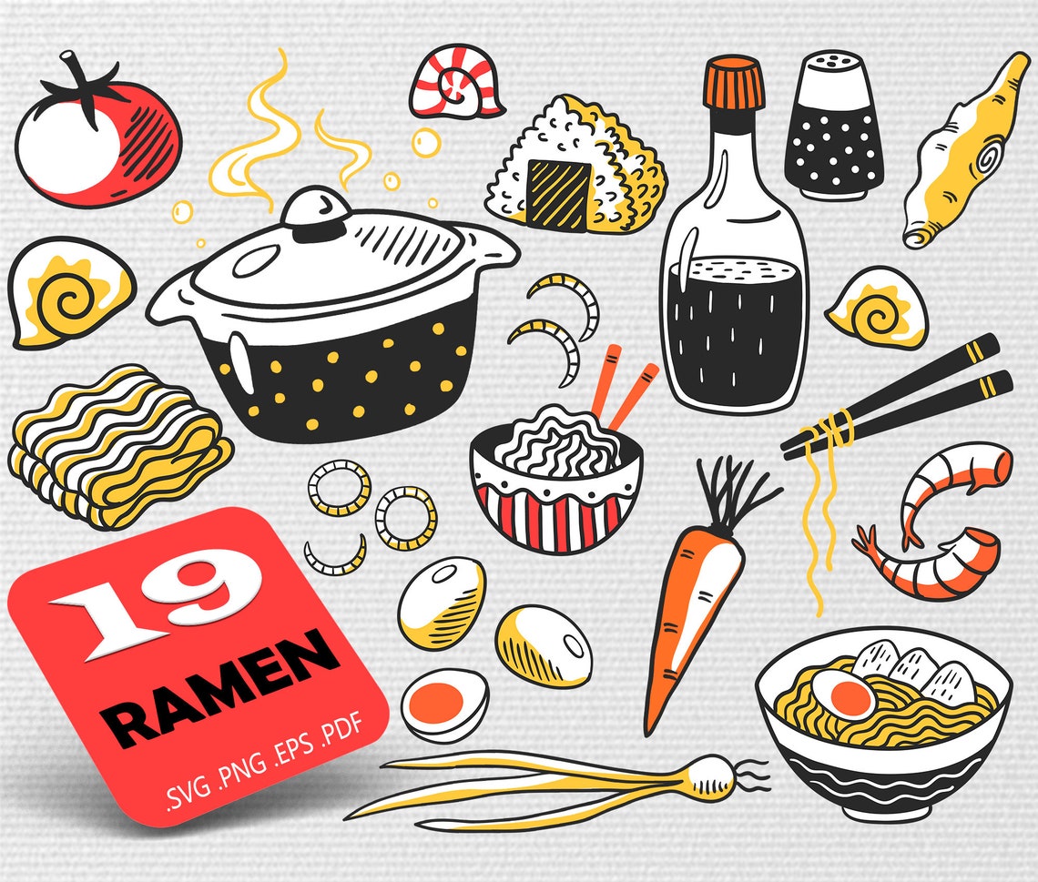 Ramen Svg, Ramen Svg, Nudeln Svg, japanische Svg, japanische ...