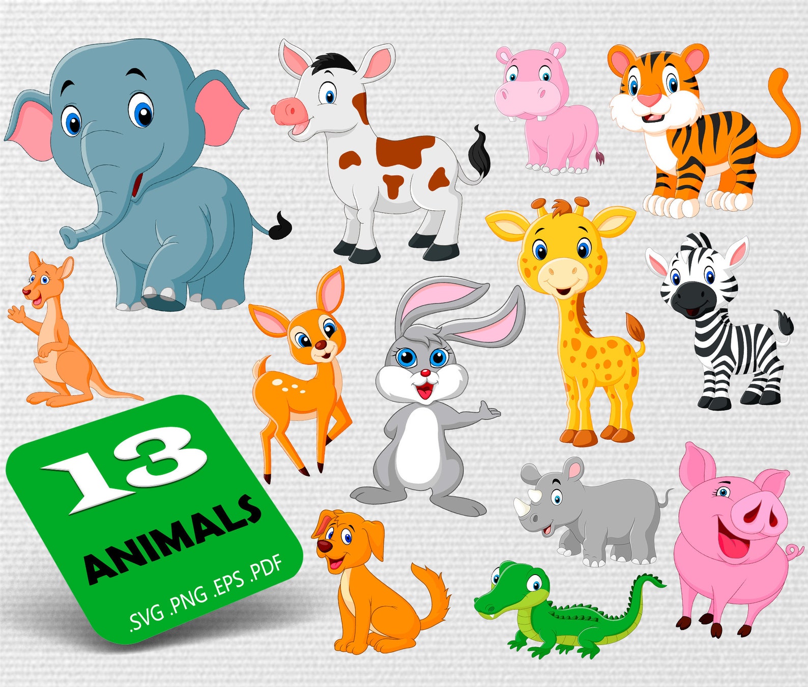 Animals Svg,safari Animals Svg,jungle Svg,zoo Animals,jungle Animals ...