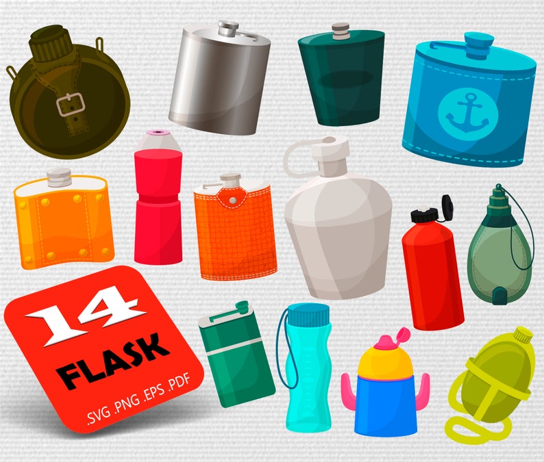 Flask Svg,water Can Svg, Flask Clipart Svg, Water Can Svg, Bottle Svg ...
