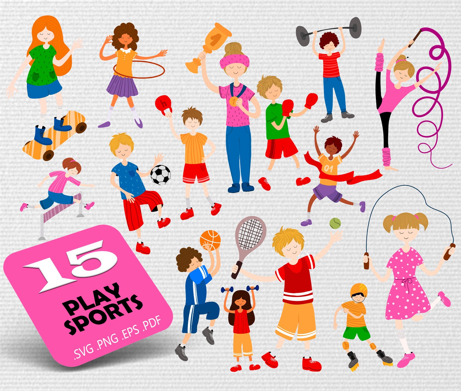 Play Sports Svg,sport Svg, Kids in Sport, Sport Games, Kids Games Svg ...