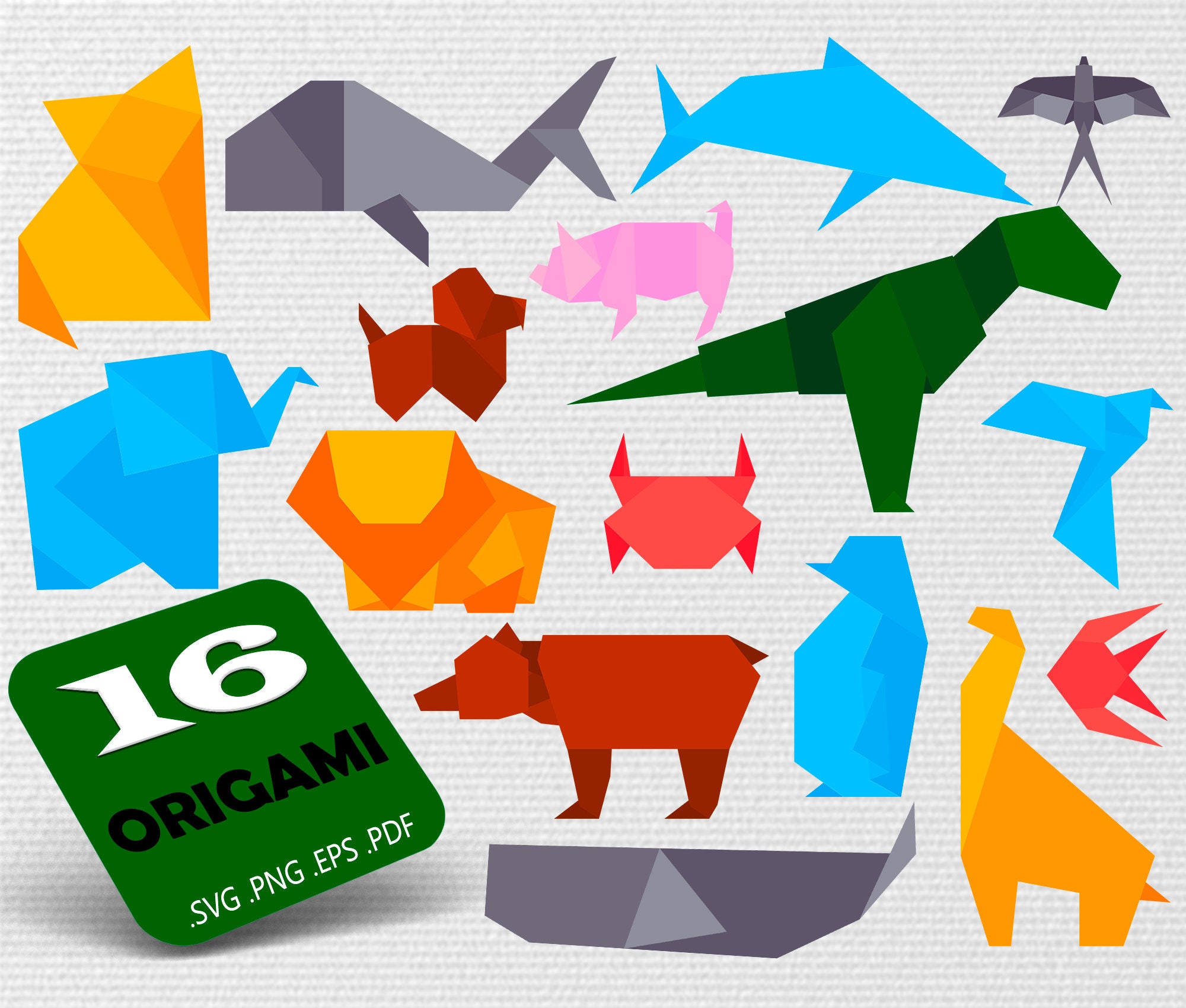 Origami Svg,animals SVG, Origami Animals Svg, Cat Svg, Elephant ...
