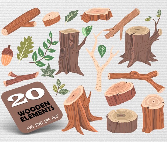 Wooden Elements Svgtimber SVG Timber PNG Timber Vector - Etsy