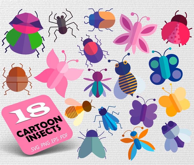 Insects Clipart SVG, Insects SVG, Bug Svg ,bug Images, Butterfly Svg ...