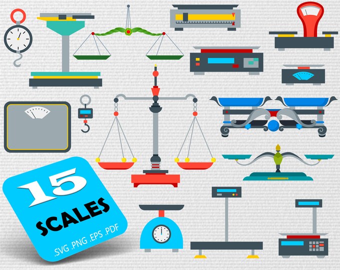 Scale Clipart, Scales SVG, Scale Silhouette, Kitchen Scale, Food Scale ...
