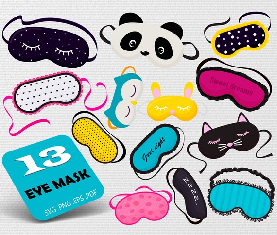 Sleeping Mask SVG Sleep Vector Doodle Sleeping Masksleep | Etsy