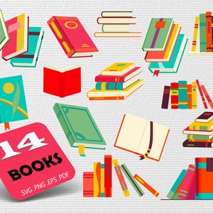 Book Svgbooks SVG Bundleopen Book Svglibrary Svgschool - Etsy