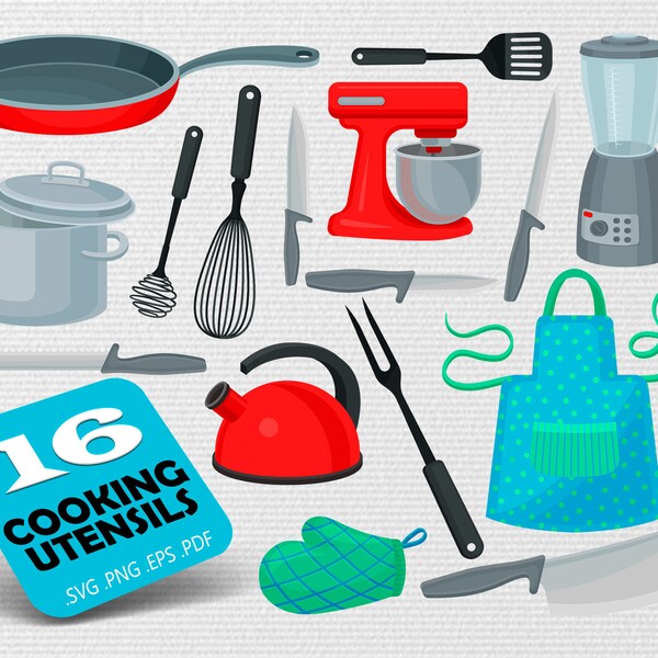 Utensils Clipart - Etsy