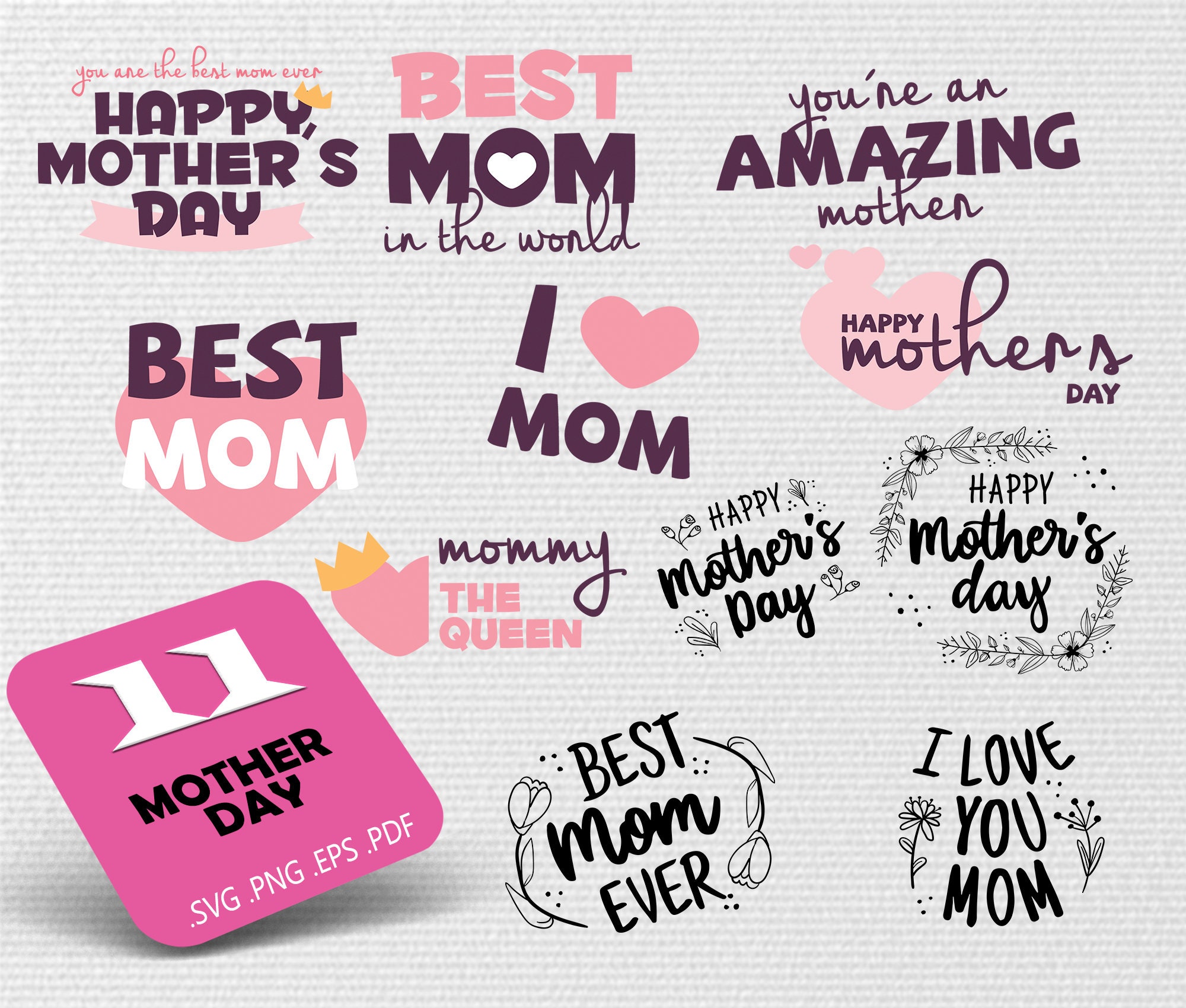 Mother Day Svg,mothers Day Bundle, Mom SVG File, Mom SVG Bundle, Mom ...
