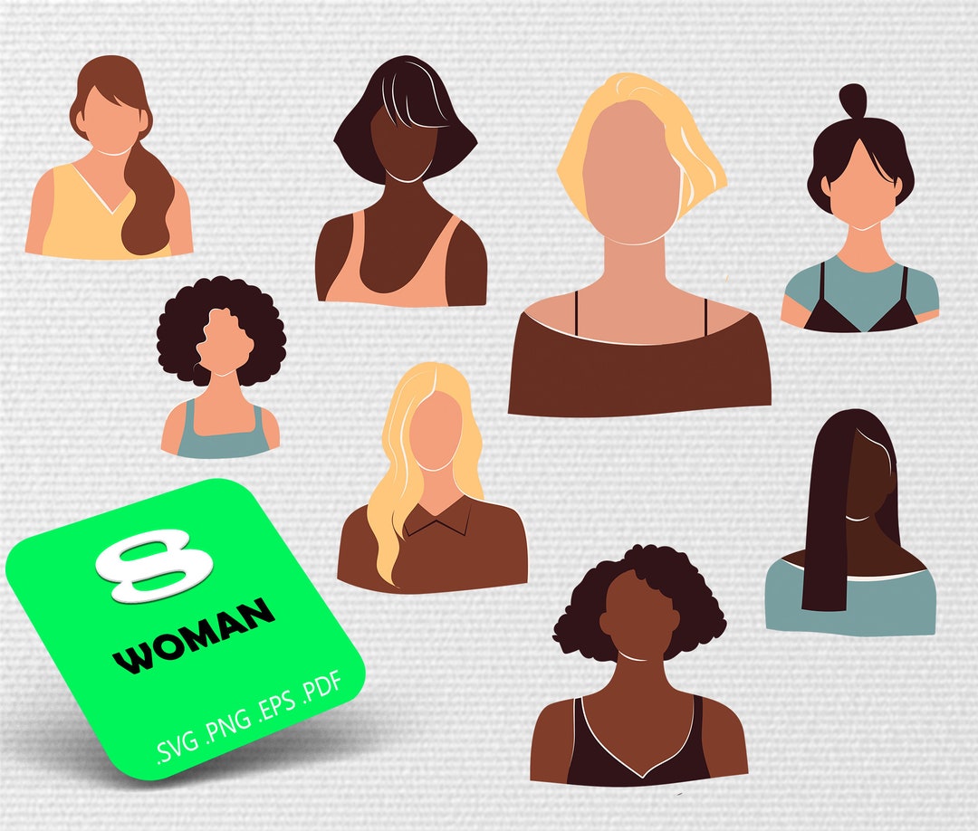 Woman Svg,african Woman SVG, Black Woman Clipart, Abstract Female PNG ...