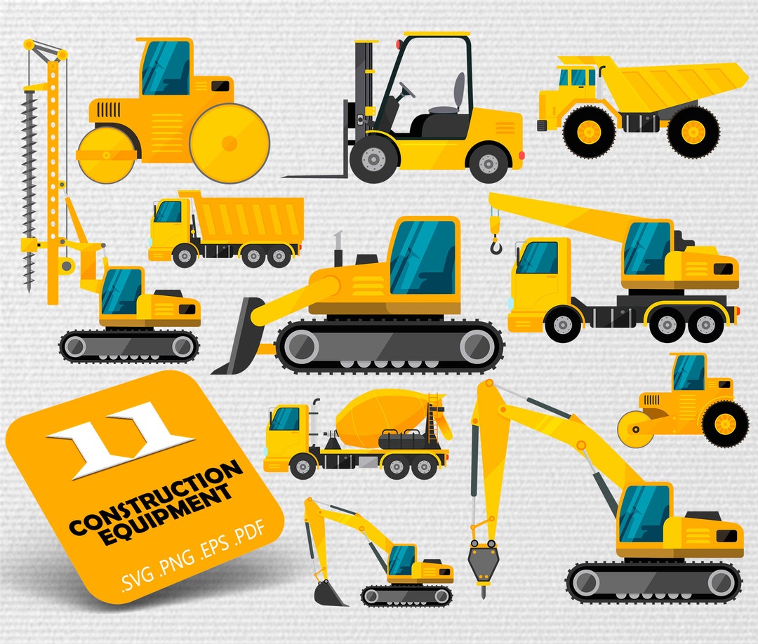 Construction Equipment Svg,construction SVG, Construction Bundle Svg ...