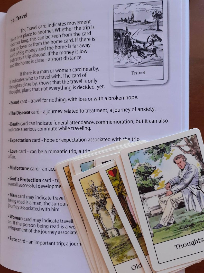Gypsy Oracle Reading Cards and Book. Fortune Telling Desk. TAROT Set ...