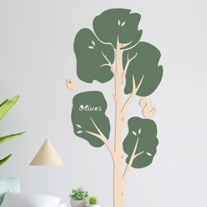 Tree Growth Chart for Kids, Wooden Height Chart for Children's ...