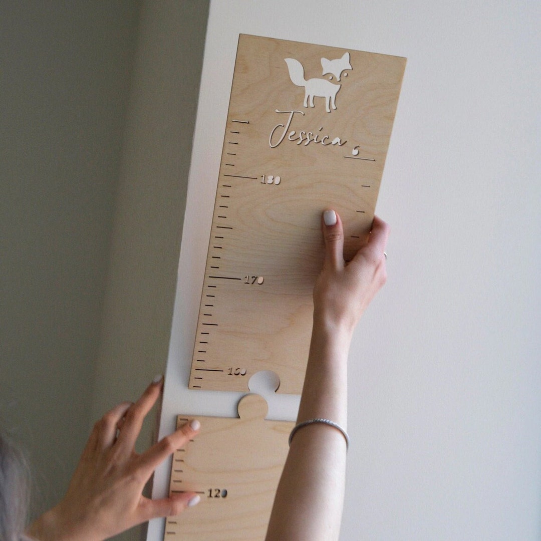 Wood Height Chart / Growth Ruler / Nursery Wall Decor / Baby Girl Gift ...