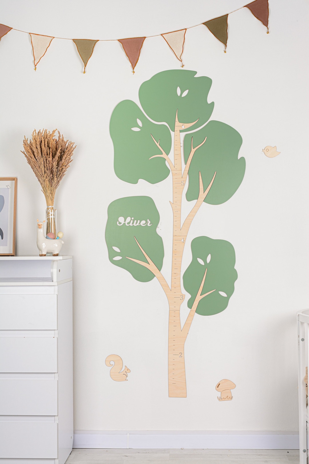 Tree Growth Chart for Kids Wooden Height Chart for - Etsy