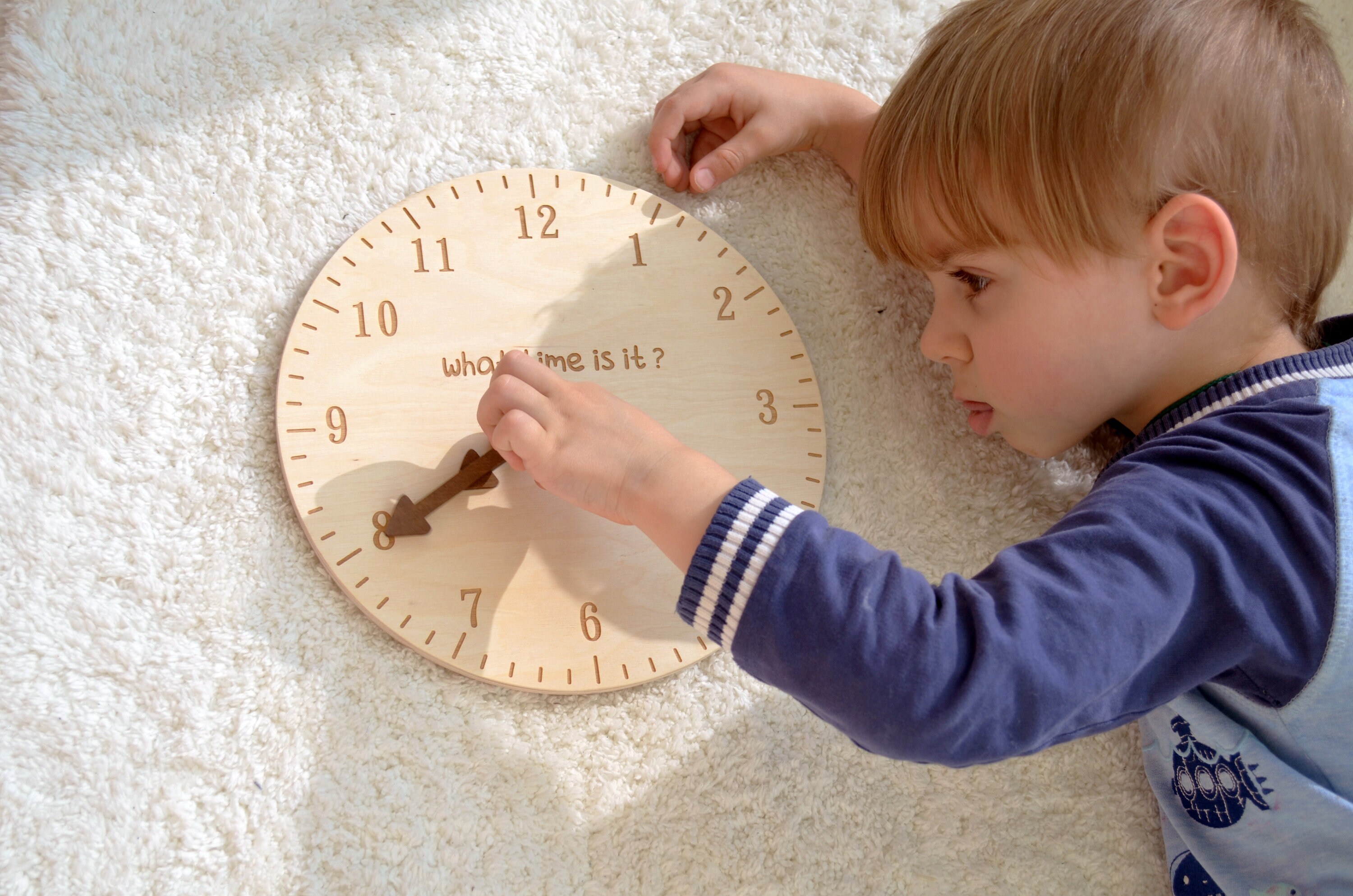 Learning Toy Clock montessori Toy Wooden Clock Baby Shower - Etsy