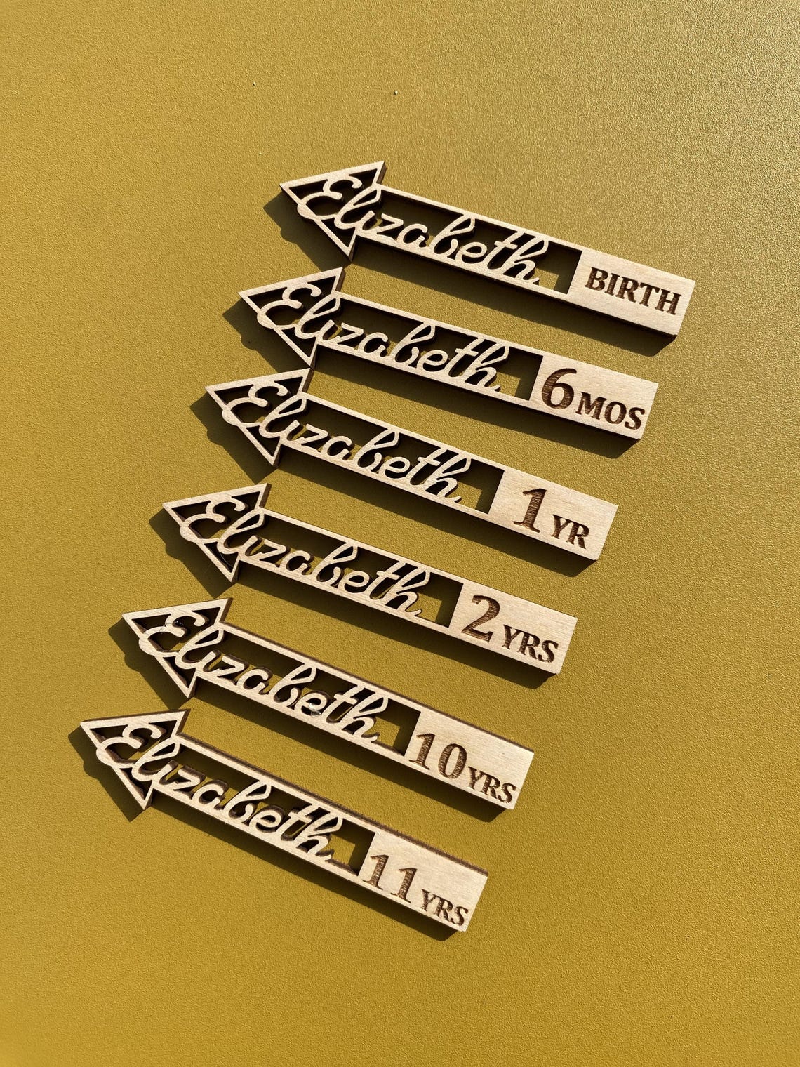 Personalized Height Marker Arrows for Growth Chart , Wooden Age Markers ...