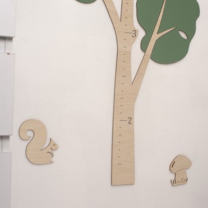 Tree Growth Chart for Kids Wooden Height Chart for - Etsy