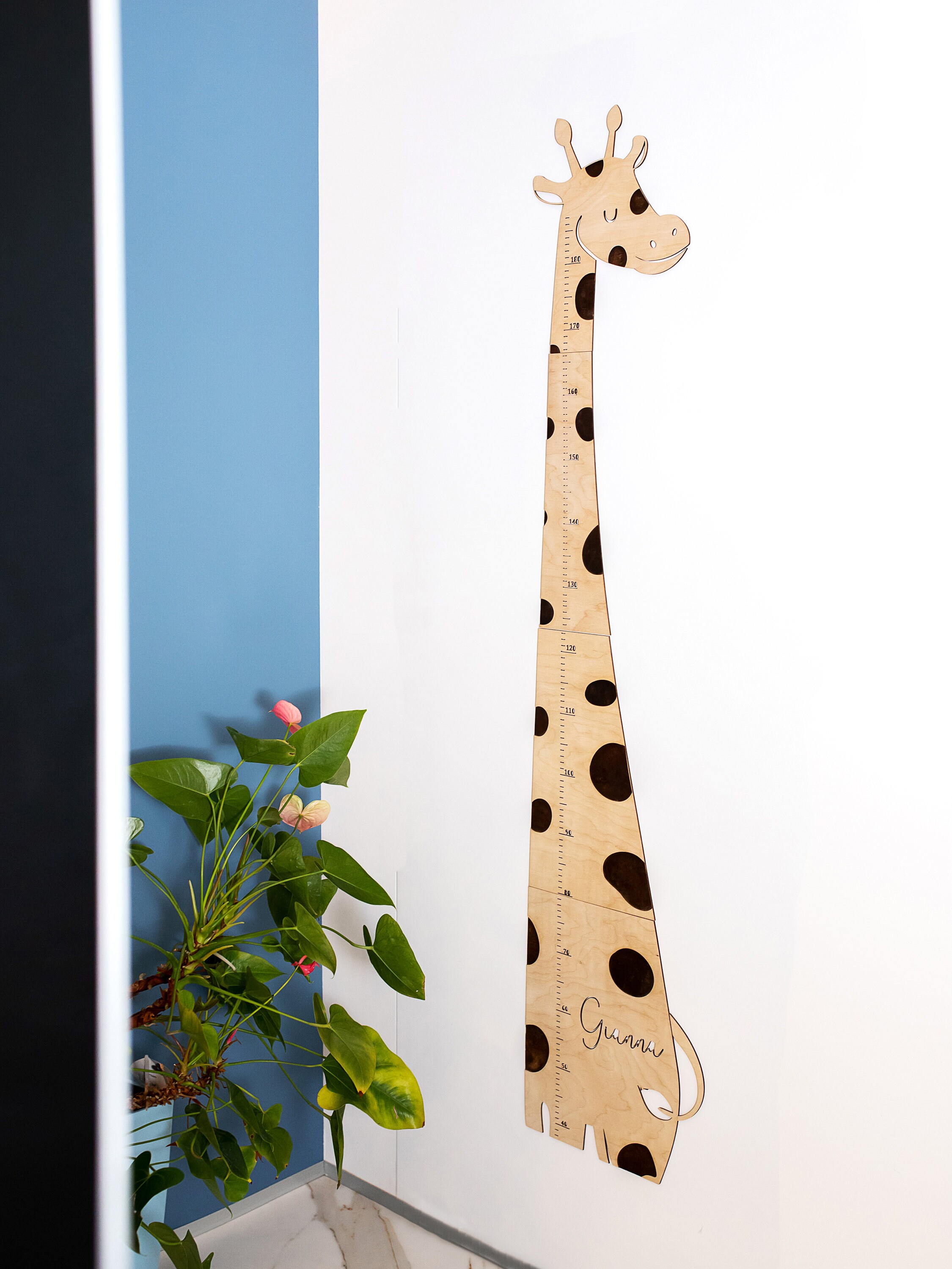 Safari Nursery Decor Giraffe Growth Chart Kids Height - Etsy