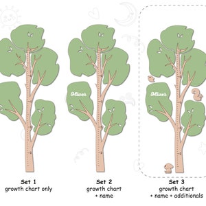 Tree Growth Chart for Kids, Wooden Height Chart for Children's ...