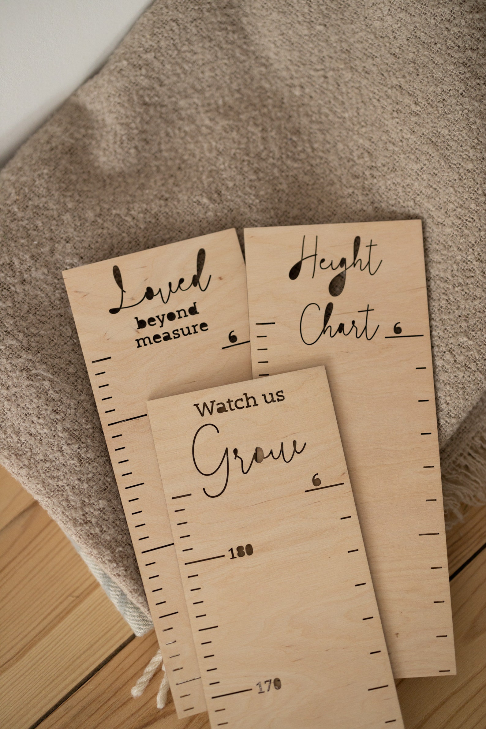 Growth Chart + Height Marker Arrows Wooden Growth Chart Child Height ...