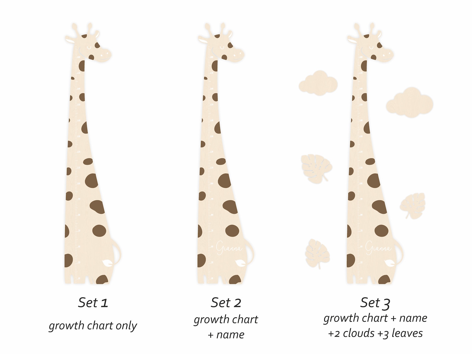 Safari Nursery Decor Giraffe Growth Chart Kids Height - Etsy