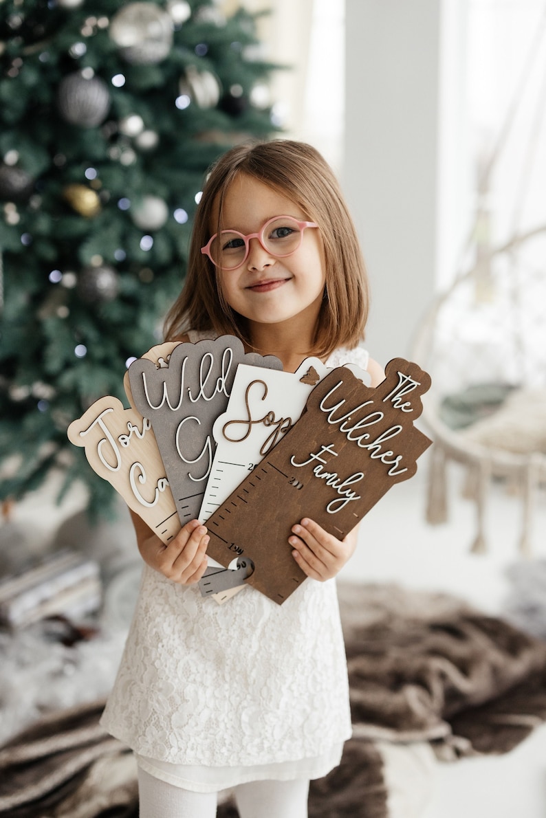 Personalized Growth Chart for Kids / Baby Shower Gift / Wooden Nursery ...
