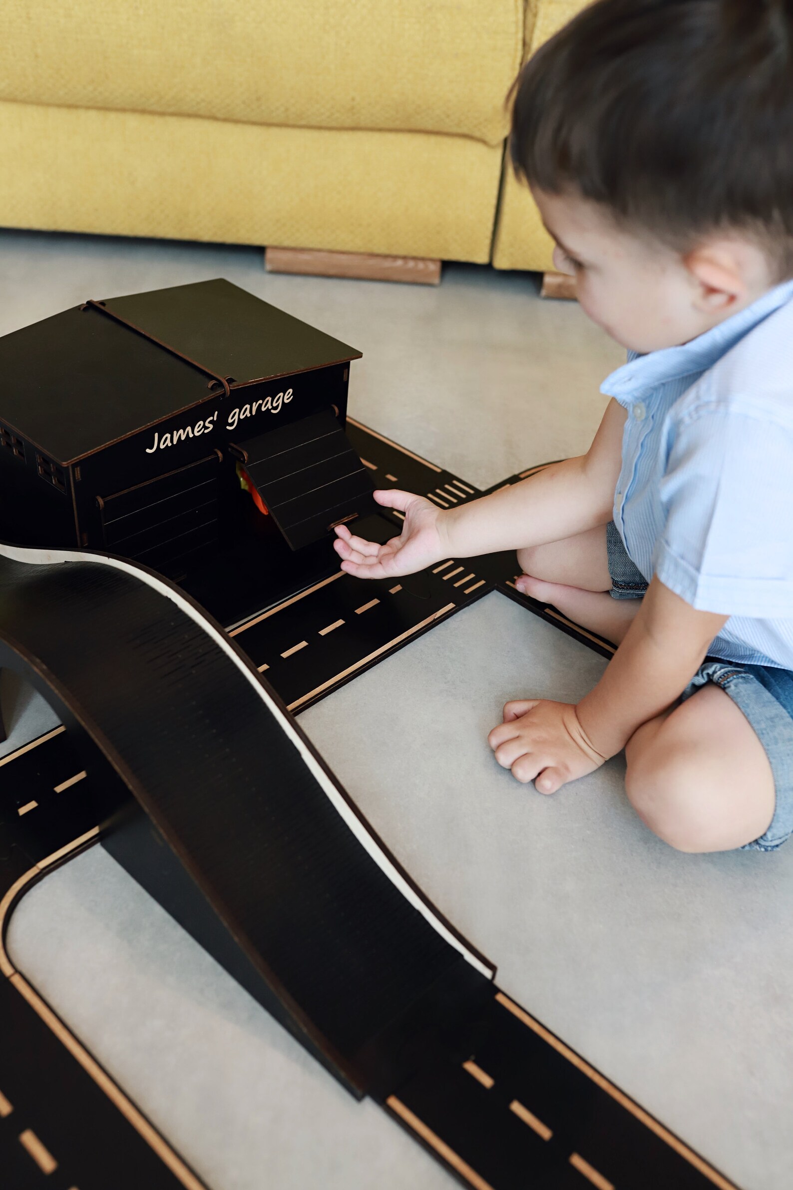 Wooden Car Track Road Track Toddler Gift for Kids Baby - Etsy