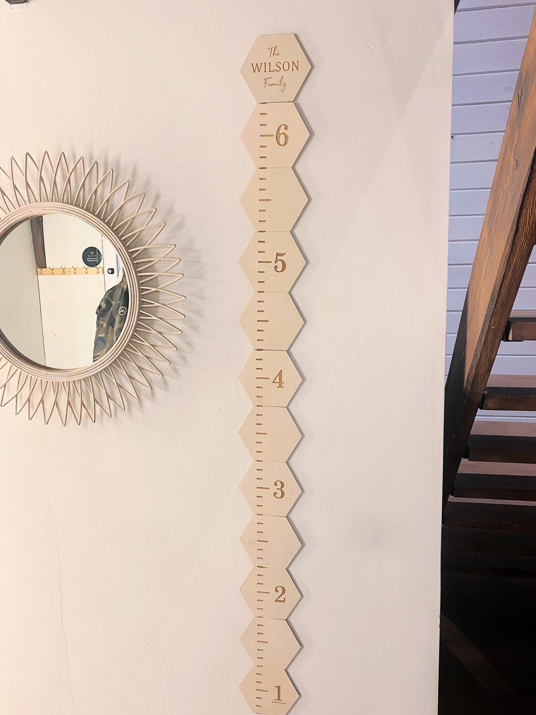 Personalised Growth Chart- Custom Wall Nursery Decor - Height Ruler ...
