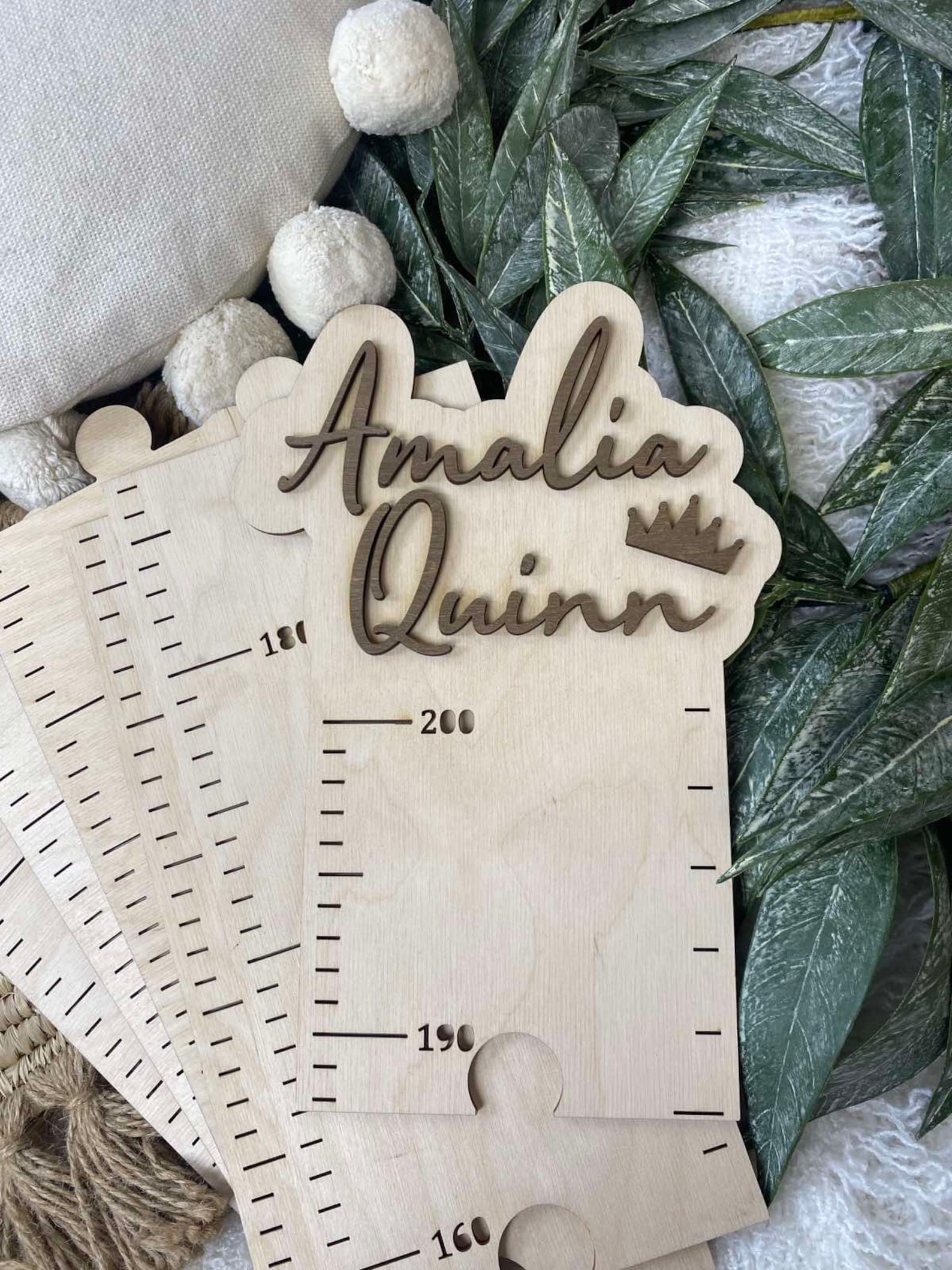 Personalized Growth Chart for Kids / Baby Shower Gift / Wooden - Etsy