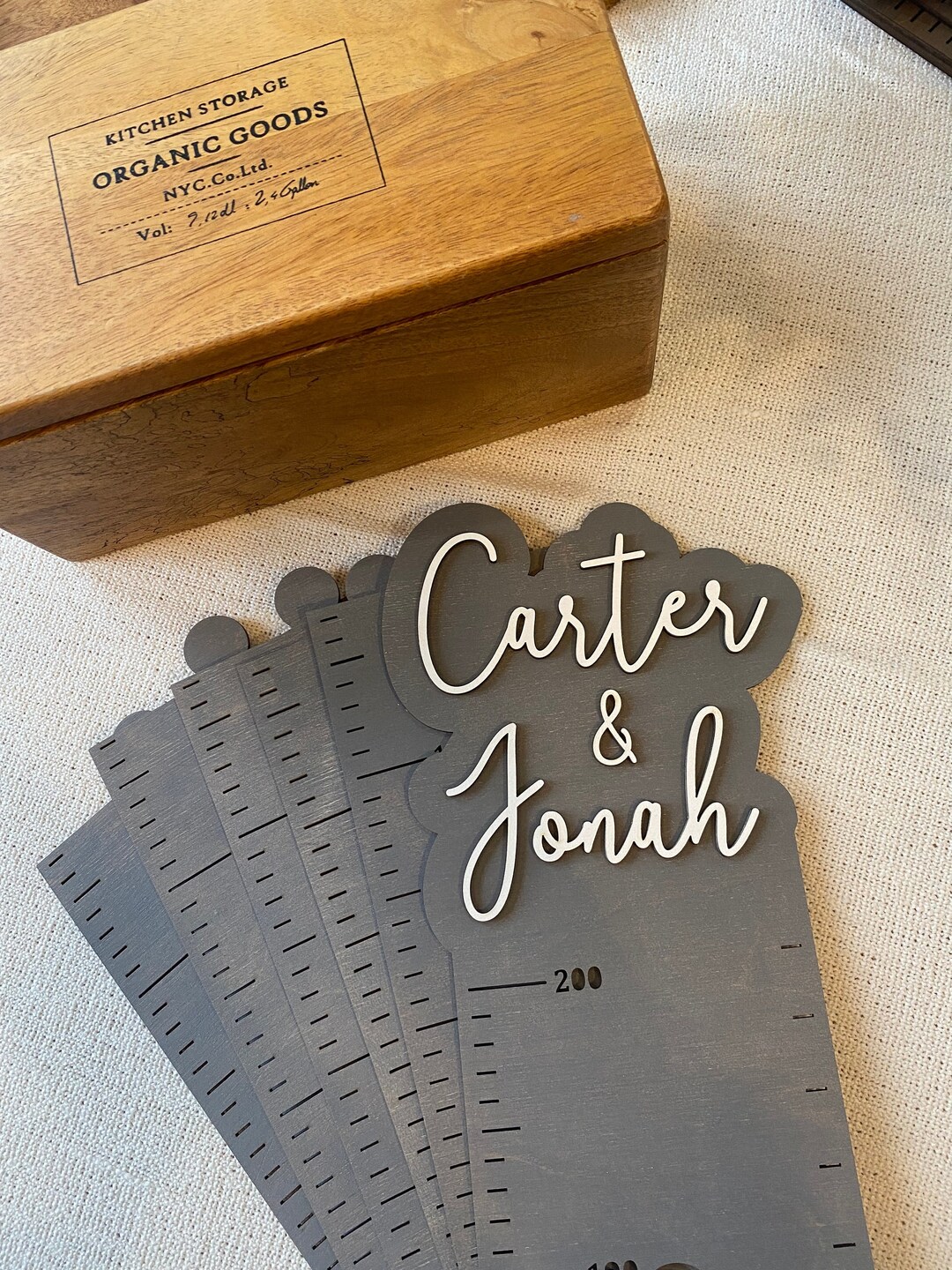 Personalized Growth Chart for Kids / Baby Shower Gift / Wooden Nursery ...