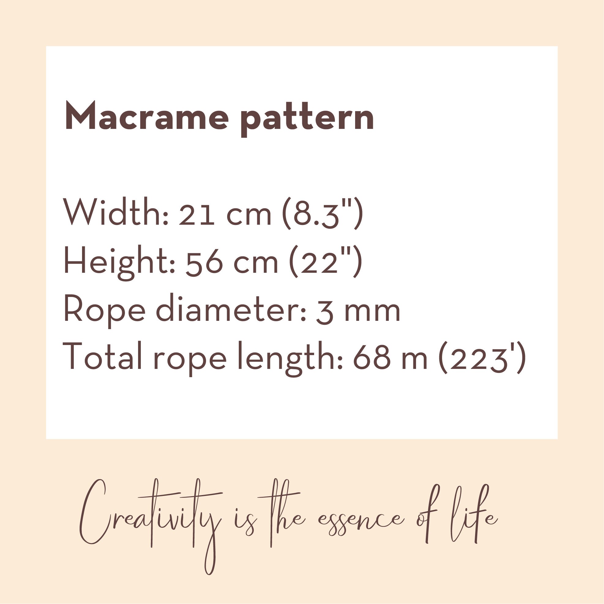 Macrame PATTERN PDF Pattern Instruction and Knot Guide - Etsy