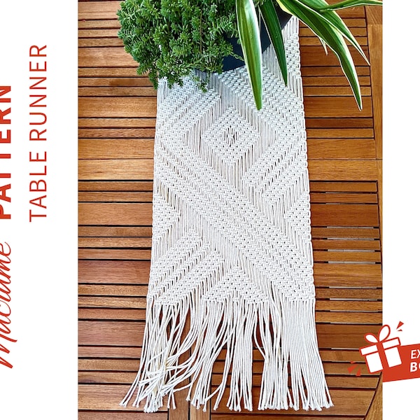 Macrame Table Runner - Etsy