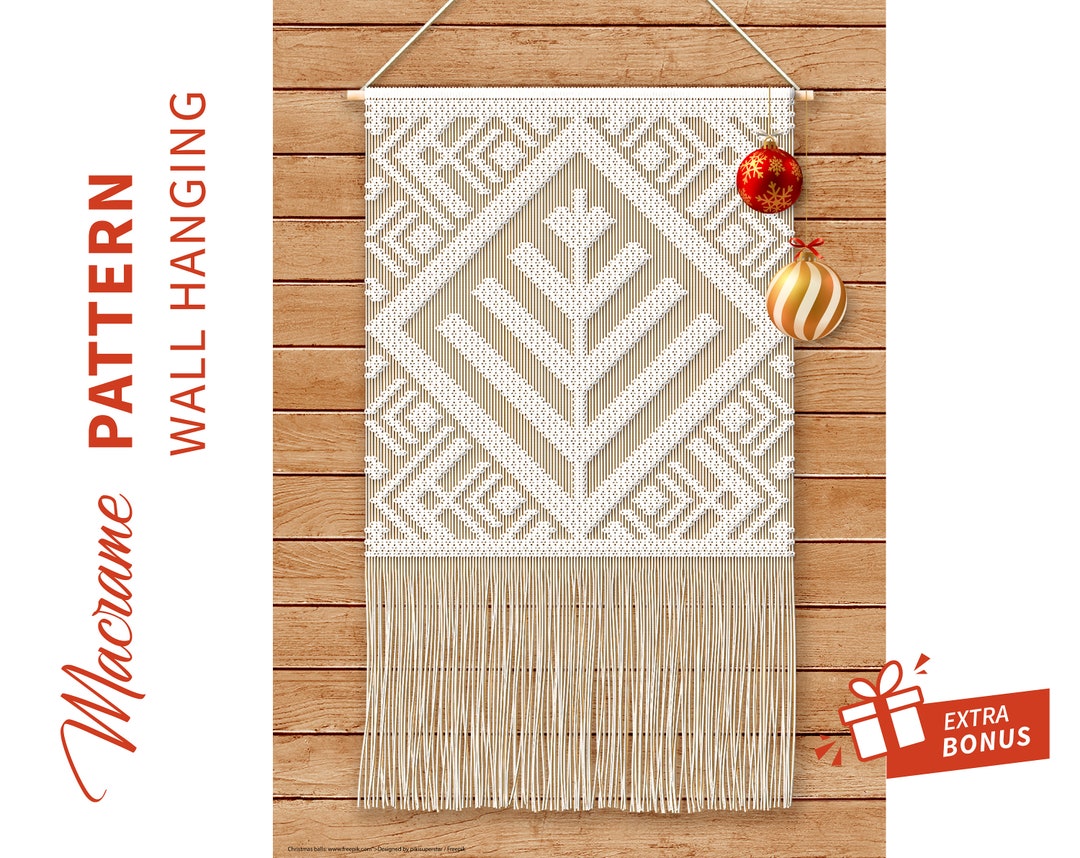 WALL HANGING Macrame Pattern christmas Tree 1 Macramè Tutorial DIY Boho ...
